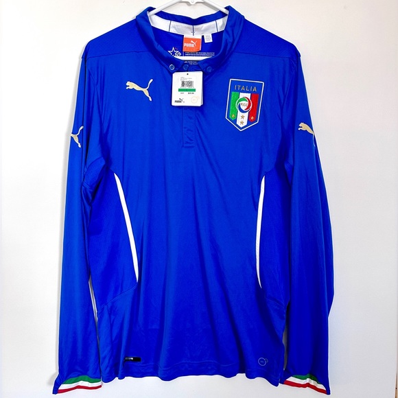 Puma | Shirts | Puma Italia 2415 Home Mens Football Long Sleeve Soccer ...